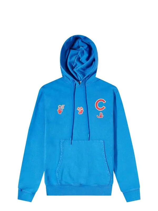 Off-White X Mlb Chicago Cubs Hoodie - Blue