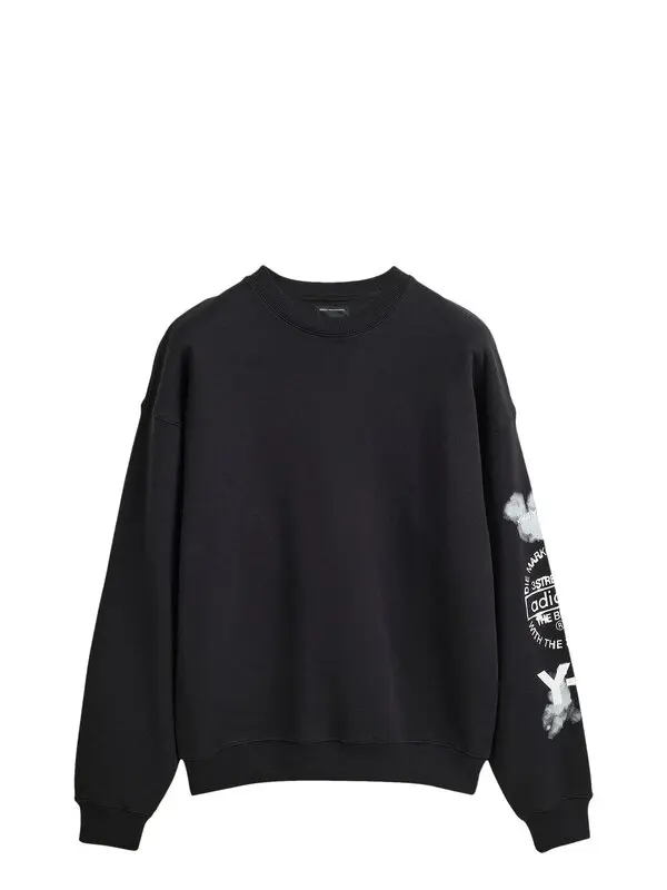 Y3 Graphic Crewneck Sweatshirt - Black