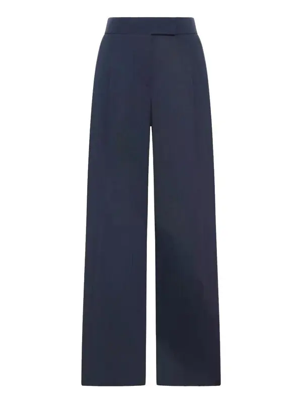 Giorgio Armani High-waisted Wool Trousers - Blue