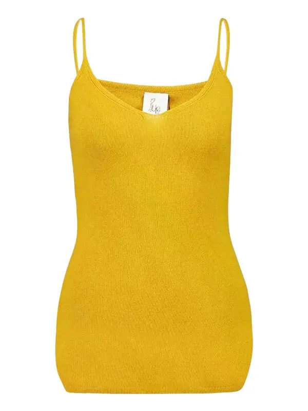 PAULA Spaghetti Strap Knit Top - Yellow