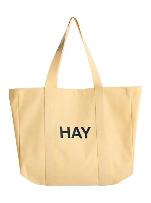 HAY Branded Cotton Tote Bag - Soft Yellow