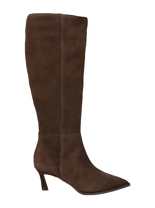 Steve Madden Lucid Faux-leather Knee-high Stiletto Boots - Dark Brown