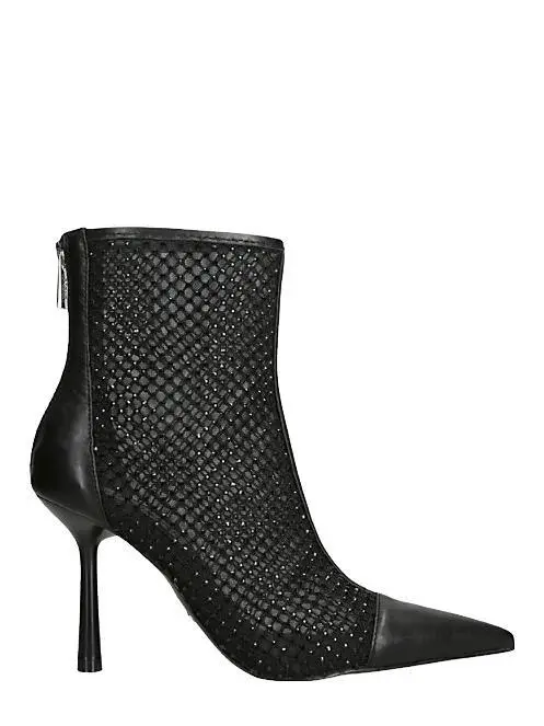 Steve Madden Arlette Mesh Heeled Ankle Boots - Black