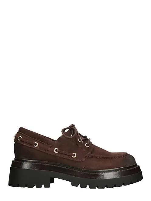 Steve Madden Detroit Lace-up Leather Loafers - Brown