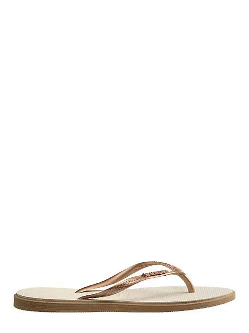 Havaianas Slim Point Rubber Flip-flops - Rose Gold/beige