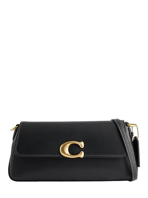 COACH Jet Leather Shoulder Bag - Black