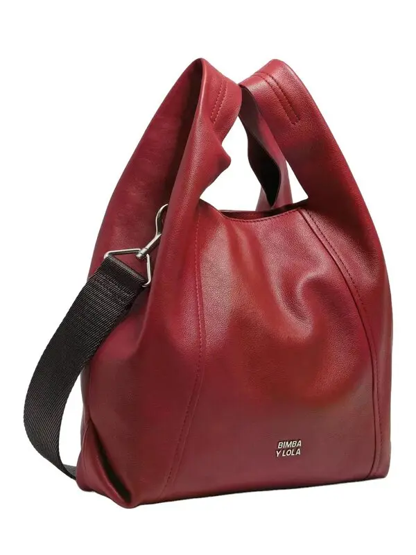 Bimba Y Lola Leather Shoulder Bag - Red