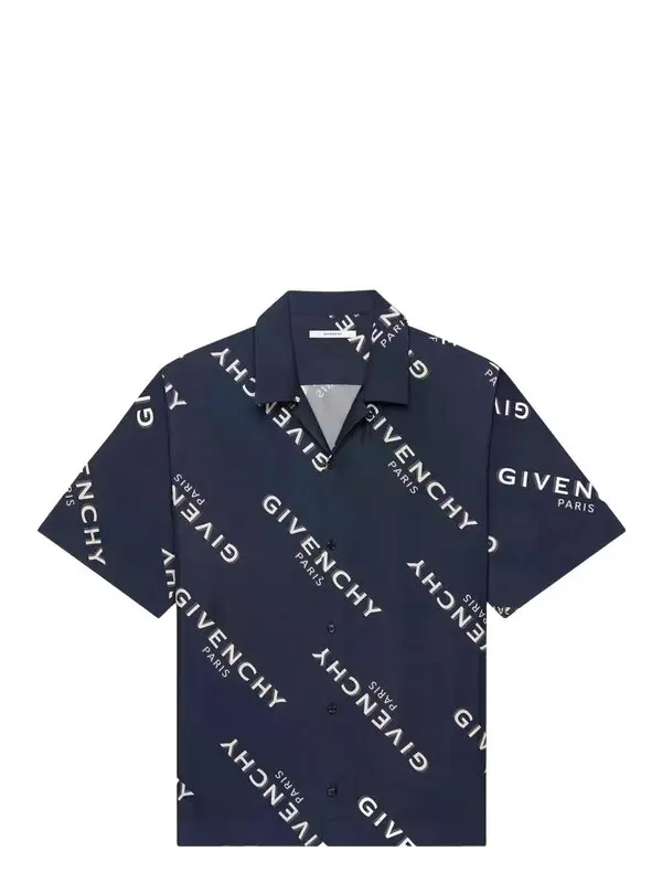 Givenchy Logo-print Short-sleeved Shirt - Blue