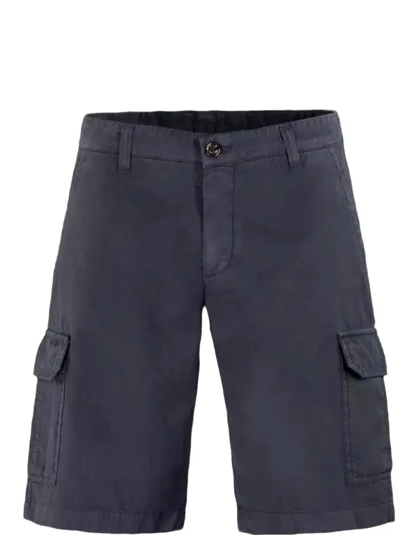 MOORER Buttoned Cargo Shorts - Blue