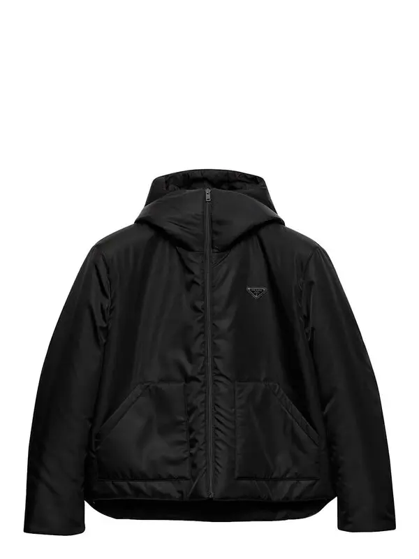 Prada Hooded Re-nylon Jacket - Nero