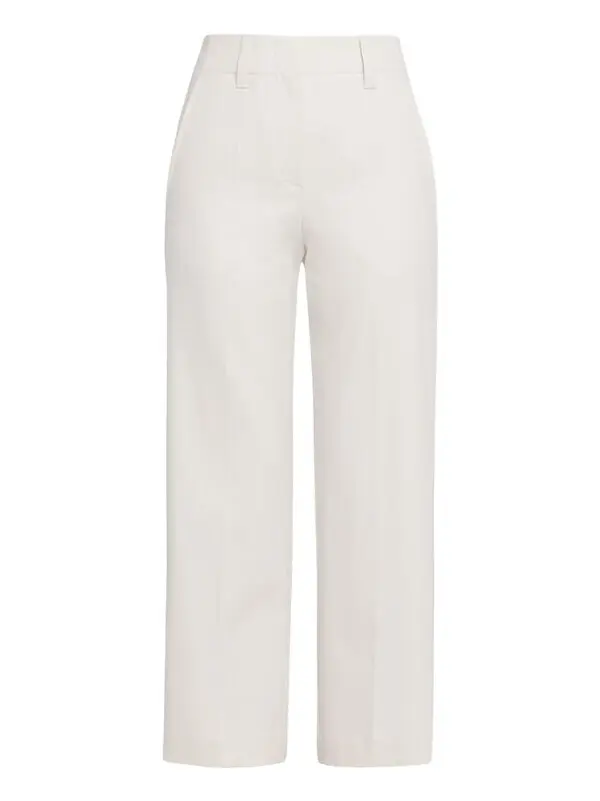 Brunello Cucinelli Straight-leg Cotton Trousers - Light Beige