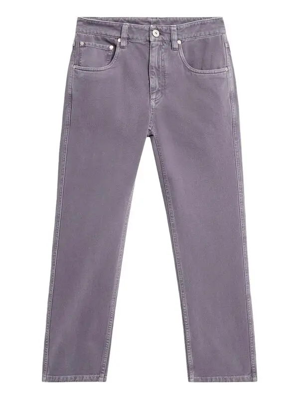 Brunello Cucinelli Bull Denim Straight-leg Pants - Lavander