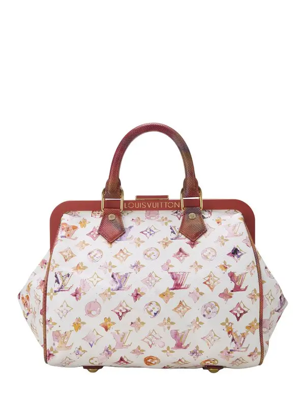 LOUIS VUITTON Richard Prince Monogram Watercolor Frame Speedy - White
