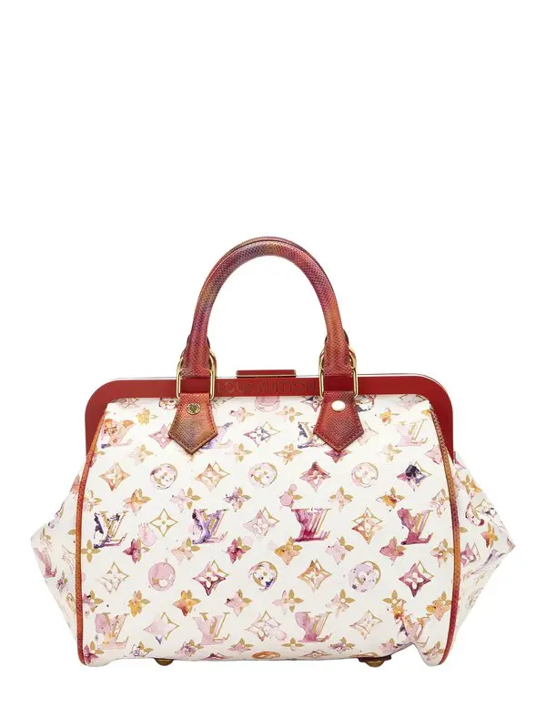 LOUIS VUITTON Richard Prince Monogram Watercolor Frame Speedy - White