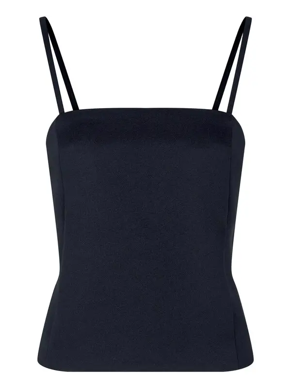 Giorgio Armani Technical Scuba Fabric Bustier Top - Black