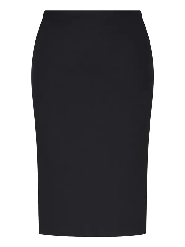 Giorgio Armani Technical Scuba Fabric Pencil Skirt - Black