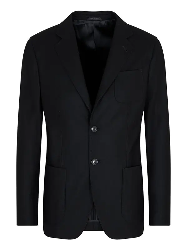 Giorgio Armani Upton Line Single-breasted Jacket - Black
