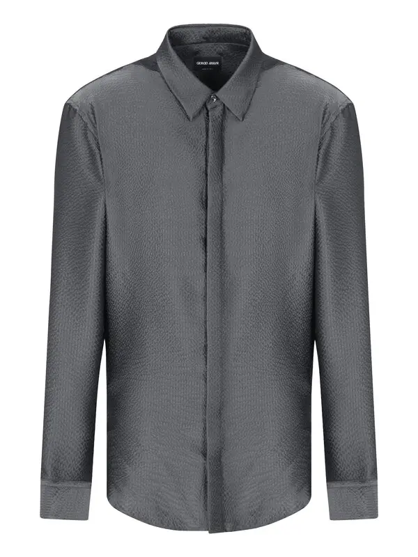 Giorgio Armani Silk Satin Shirt - Grey