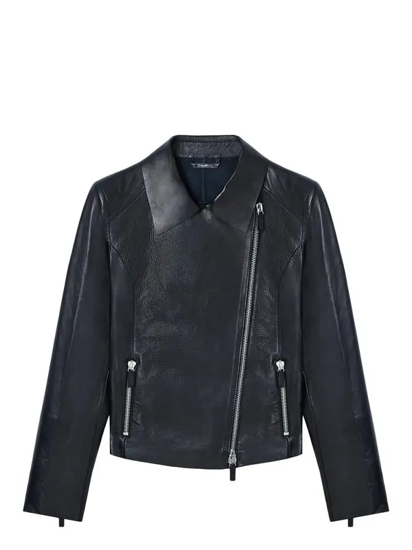 Giorgio Armani Nappa Biker Jacket - Black