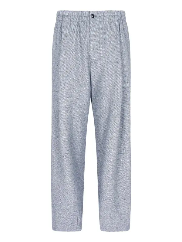 Giorgio Armani Knit-effect Cashmere Trousers - Grey