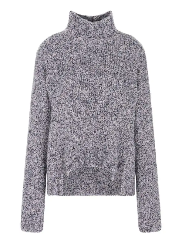 Giorgio Armani Bouclé Cashmere And Silk Jumper - Grey