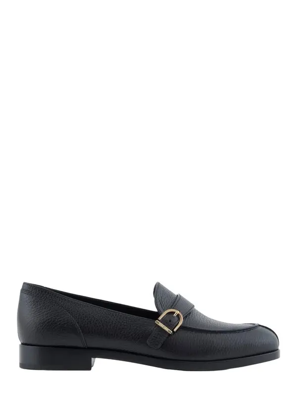 Giorgio Armani Calfskin Loafers - Black