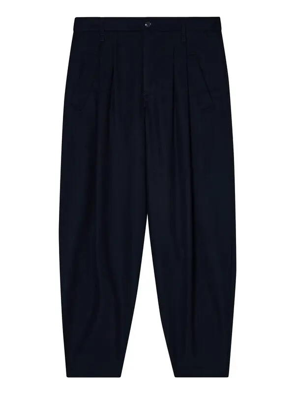 Giorgio Armani Single-pleat Cashmere Trousers - Navy_blue