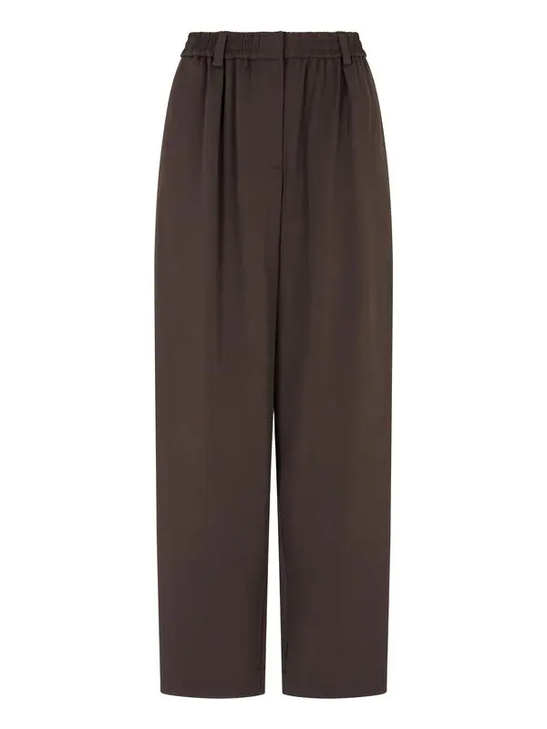 Giorgio Armani Straight Trousers In Silk Double Georgette - Patterned