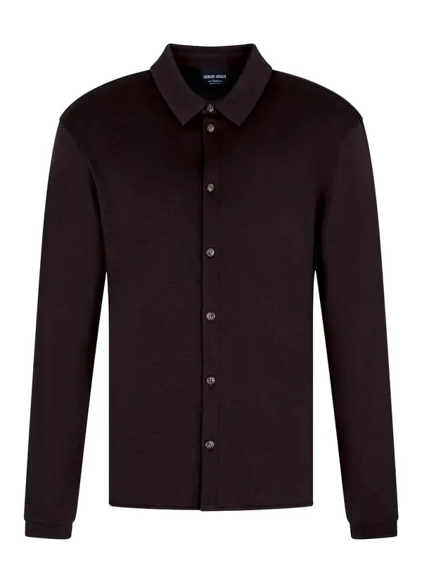 Giorgio Armani Pure Cashmere Interlock Shirt - Brown