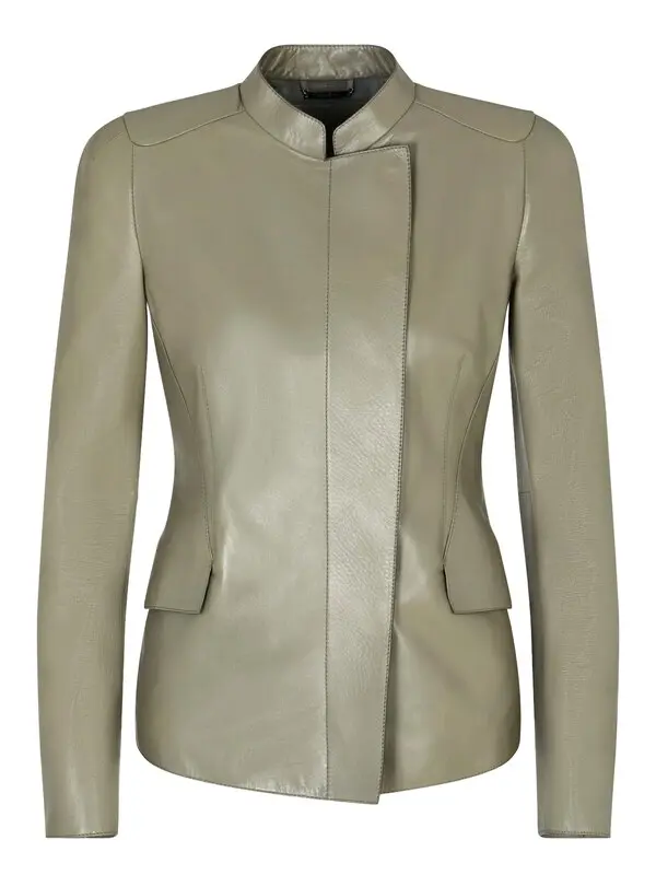 Giorgio Armani Lambskin Short Jacket - Green