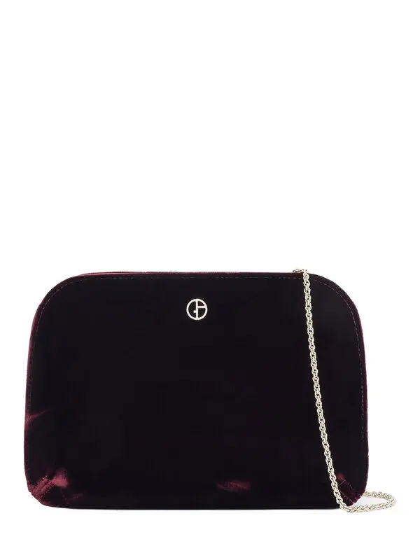 Giorgio Armani Velvet And Satin La Prima Clutch - Burgundy