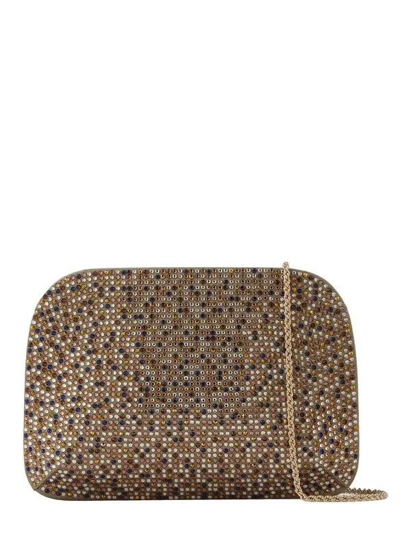 Giorgio Armani La Prima Satin And Rhinestone Clutch - Gold
