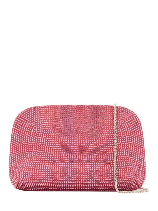Giorgio Armani La Prima Rhinestone Pavé Clutch - Red