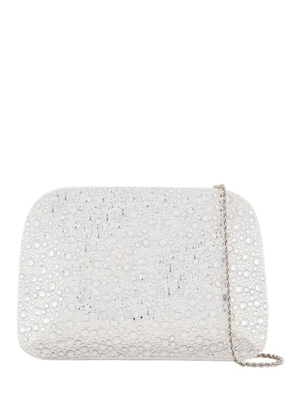 Giorgio Armani La Prima Rhinestone Pavé Clutch - White