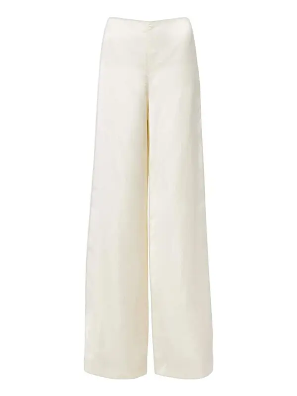 Ralph Lauren Satin Wide-leg Trousers - White
