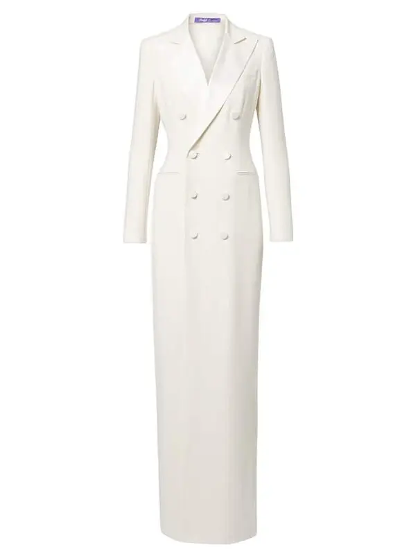 Ralph Lauren Kristian Silk Cady Gown - White