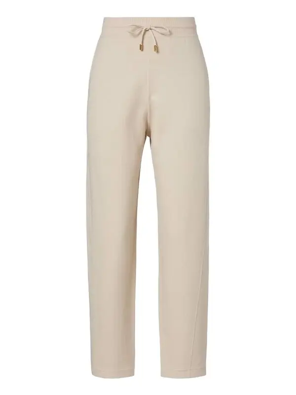 Loro Piana Viera Cotton And Silk-blend Tapered Pants - White