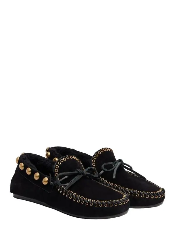 Isabel Marant Fitza Studded Loafers - Black