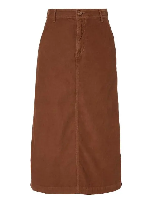 Velvet By Graham & Spencer Fia Cotton Midi Skirt - Brown