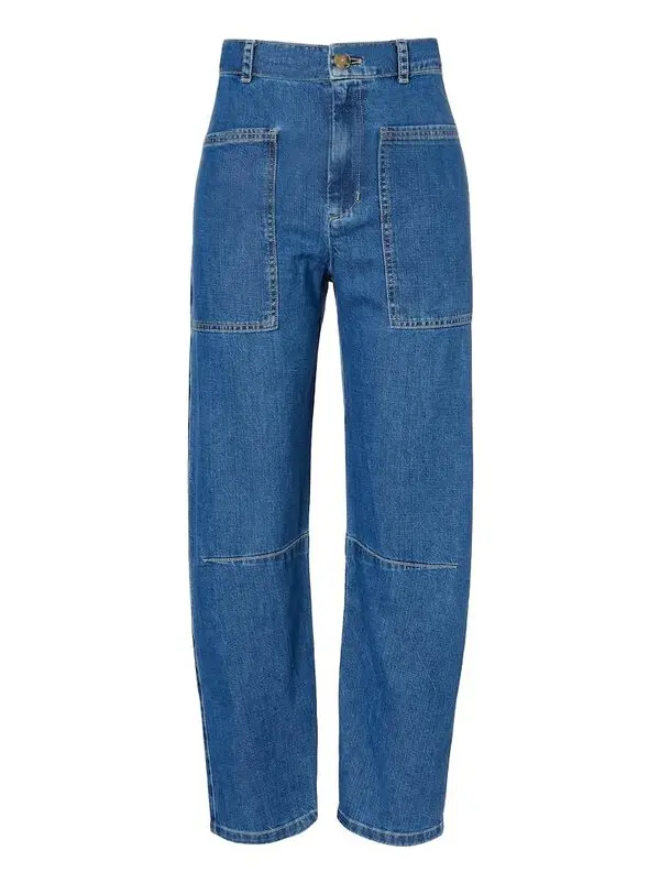 Velvet By Graham & Spencer Farah High-rise Tapered Jeans - Blue