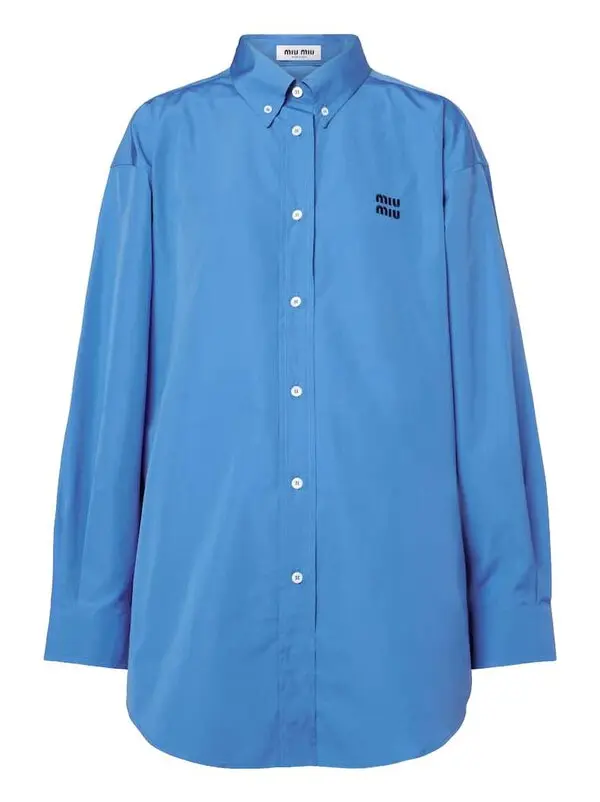 Miu Miu Cotton Poplin Shirt - Blue
