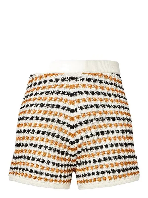 ERES Disco Open-knit Cotton-blend Shorts - Multicoloured