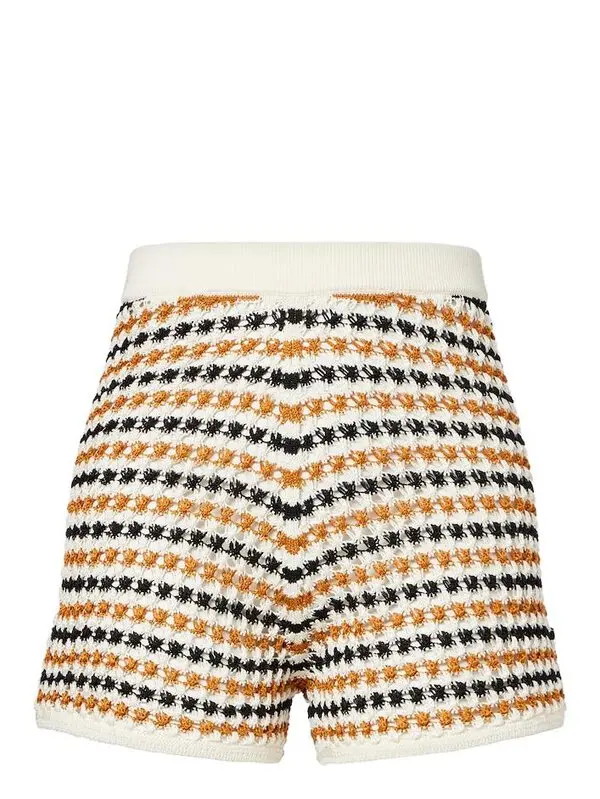 ERES Disco Open-knit Cotton-blend Shorts - Multicoloured