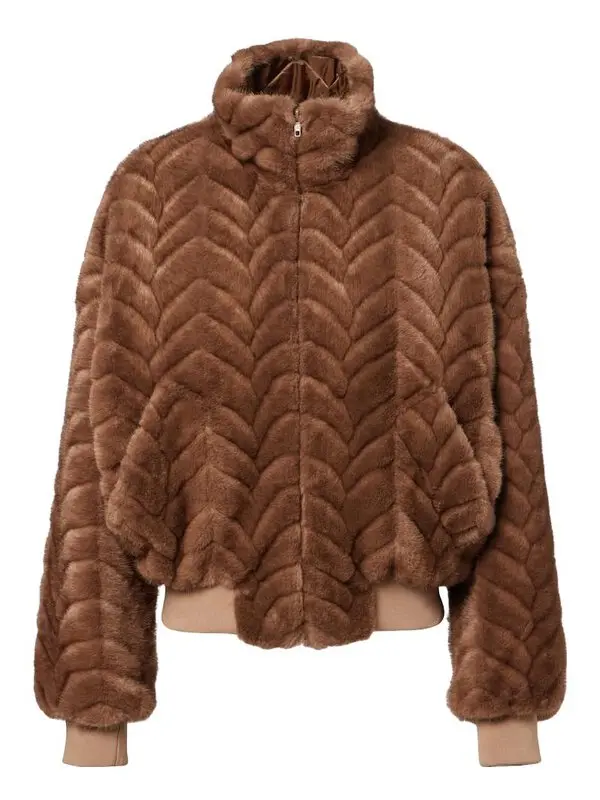 Balenciaga Cropped Padded Jacket - Brown