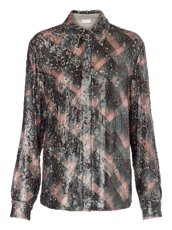 Dries Van Noten Sequined Shirt - Green