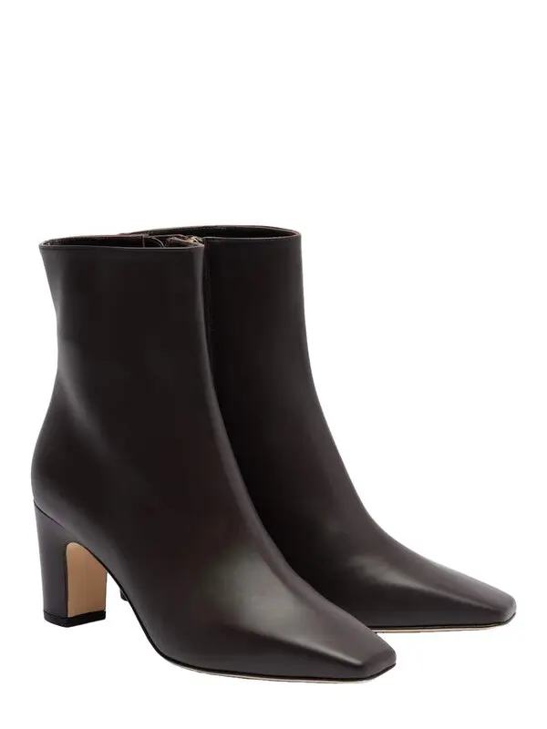Manolo Blahnik Ofaralo 70 Leather Ankle Boots - Brown