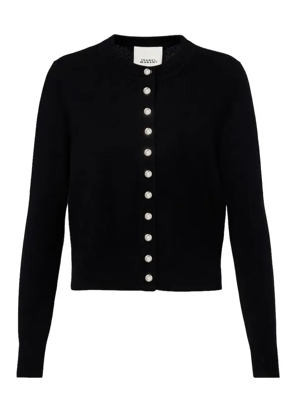 Isabel Marant Idesia Wool And Cashmere Cardigan - Black