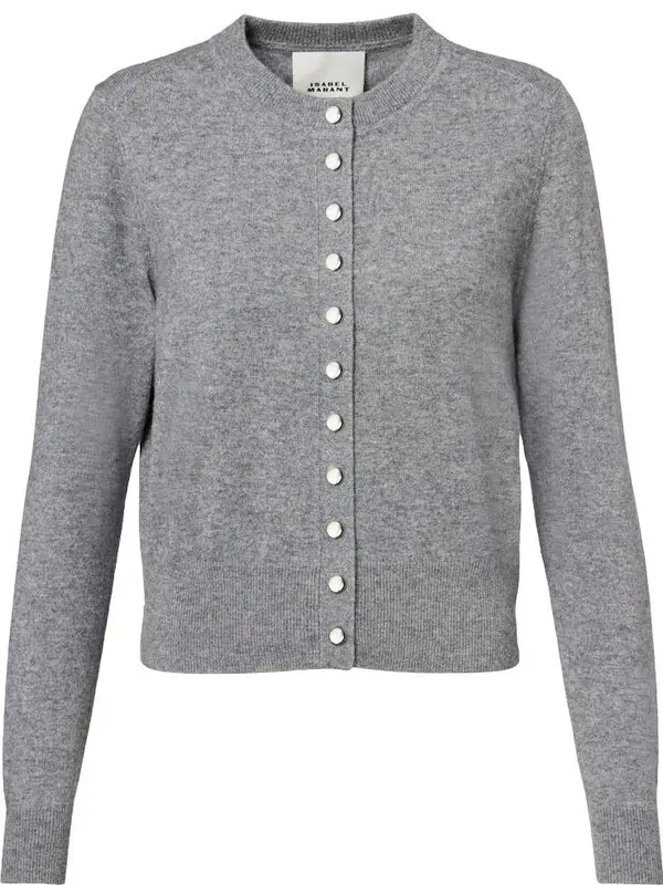 Isabel Marant Idesia Wool And Cashmere Cardigan - Grey