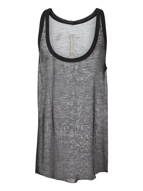 Rick Owens Wool-blend Sleeveless Top - Black