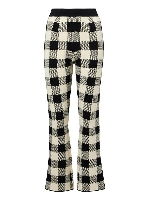 Posse Pippa Checked Flared Pants - Multicoloured